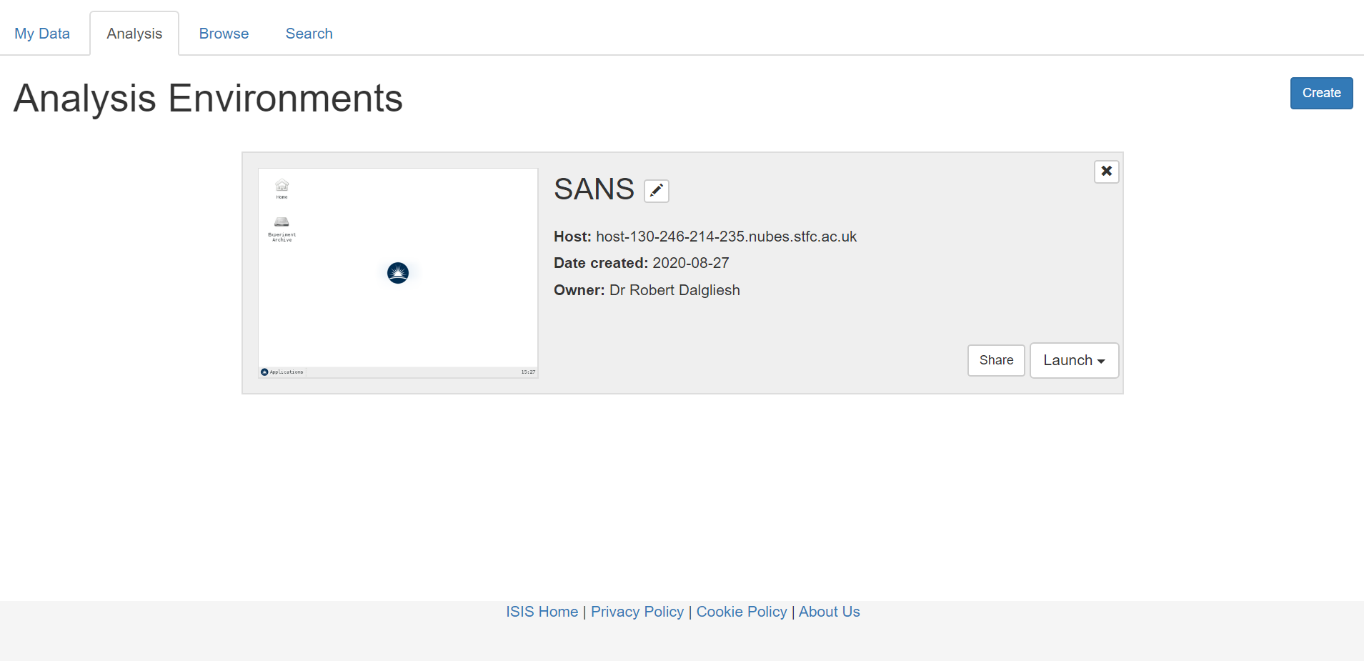 ISIS IDAaaS: ISIS Data Analysis as a Service